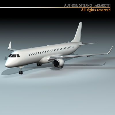 embraer 195 3D Model in Commercial 3DExport