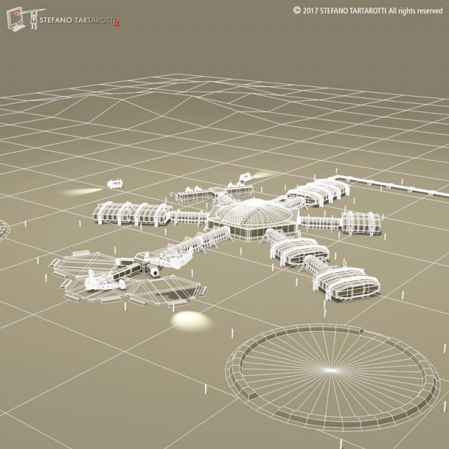 moon or mars base 3D Model in Other 3DExport
