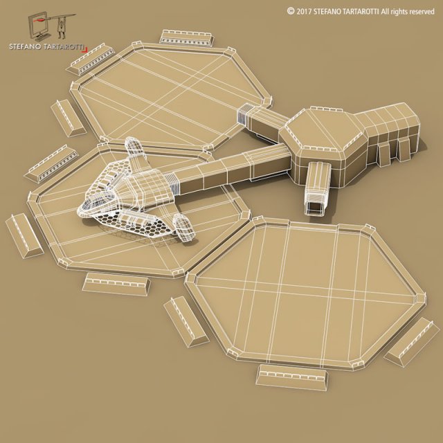 moon or mars base 3D Model in Other 3DExport