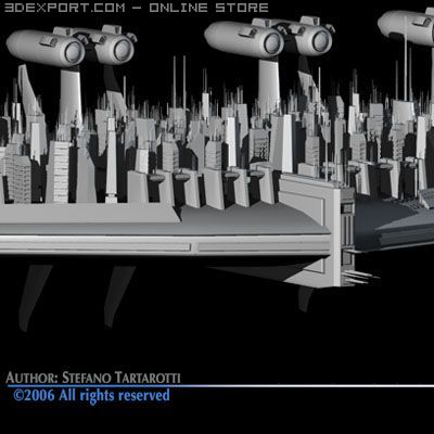 wing city 3D Models in SCI-FI 3DExport