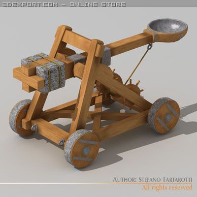 catapult 3D Model in Projectiles 3DExport