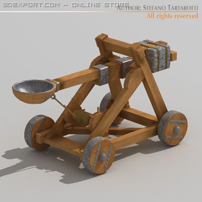 catapult 3D Model in Projectiles 3DExport