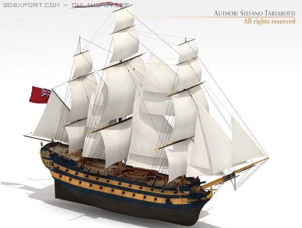 hms leopard 3D Model in Sailboat 3DExport