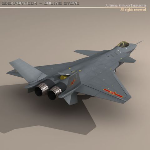 chengdu j20 3D Model in Fighter 3DExport