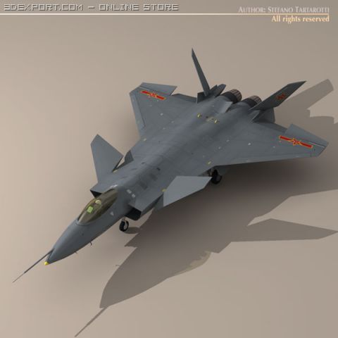 chengdu j20 3D Model in Fighter 3DExport