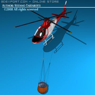 firefighting helicopter 3D Model in Helicopter 3DExport