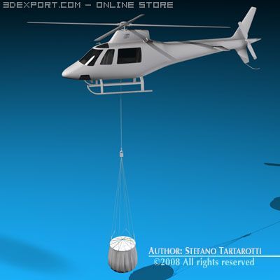 firefighting helicopter 3D Model in Helicopter 3DExport