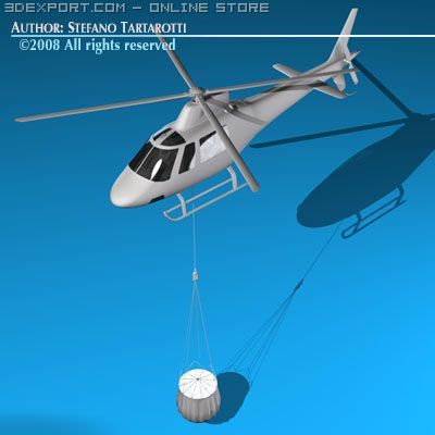 firefighting helicopter 3D Model in Helicopter 3DExport