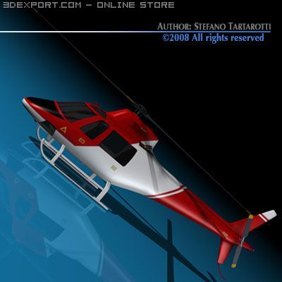 firefighting helicopter 3D Model in Helicopter 3DExport