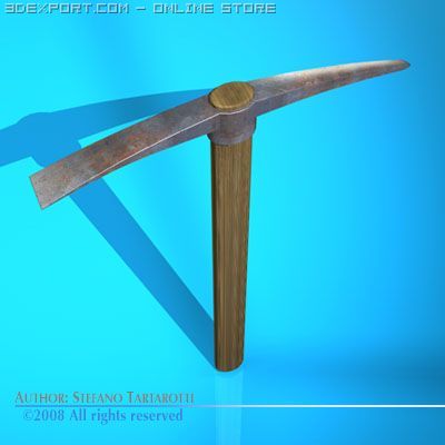 pickaxe 3D Models in Parts 3DExport
