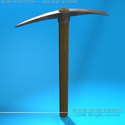pickaxe 3D Models in Parts 3DExport