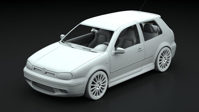 golf r32 2003 3D Model in Compact Cars 3DExport