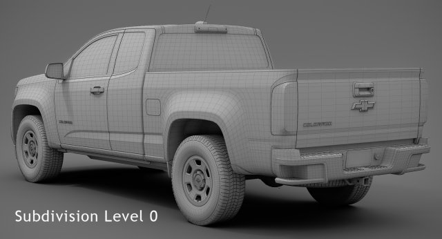 chevrolet colorado 2018 extended cab 3D Model in SUV 3DExport