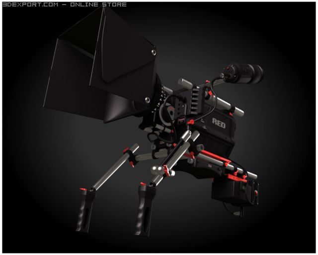 red camera 3D Model in Audio 3DExport