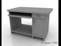 Computer Table 3D Model in Table 3DExport