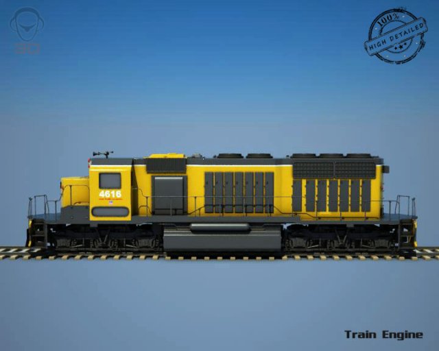train engine 3D Model in Train 3DExport