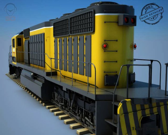 train engine 3D Model in Train 3DExport