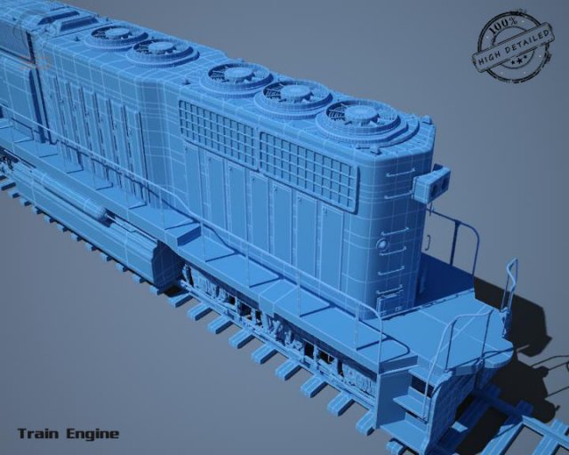 train engine 3D Model in Train 3DExport