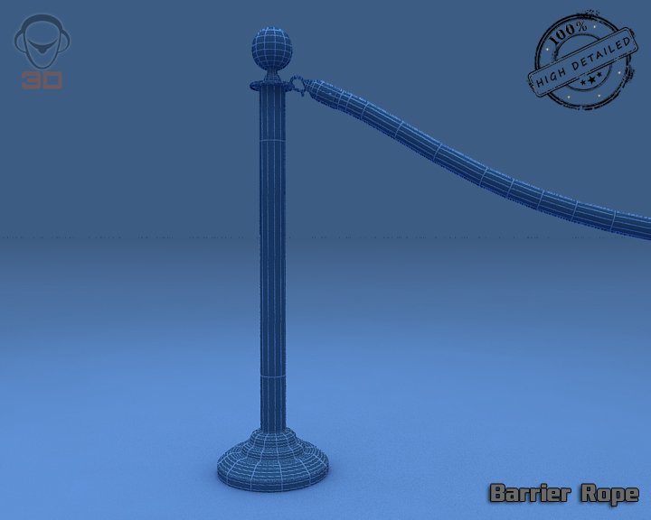 barrier rope 3D Models in Outdoor items 3DExport