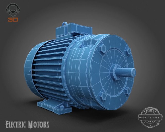 electric motor 3D Model in Machines 3DExport