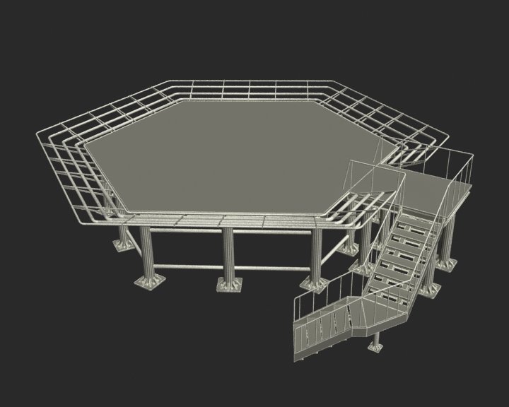 Helipad 3D Model in Construction 3DExport