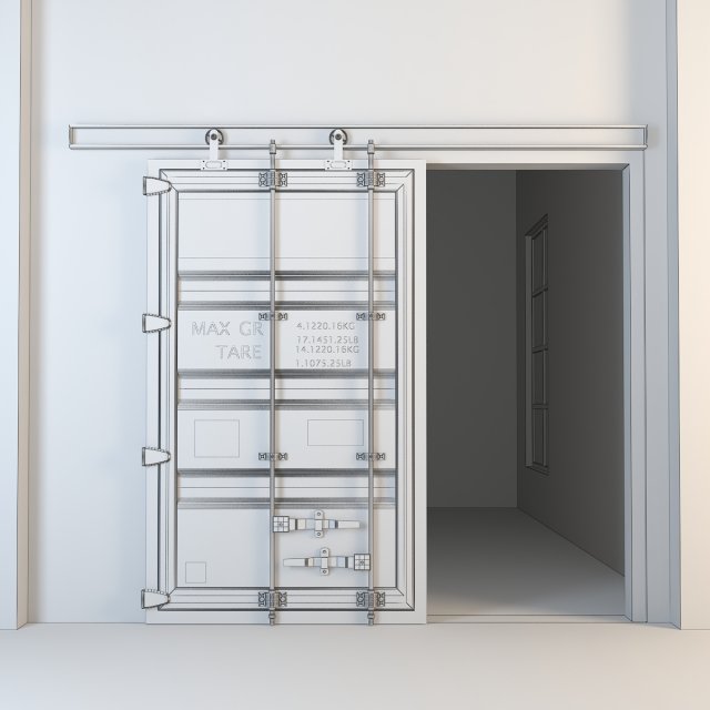 container sliding door cd1 3D Model in Door 3DExport