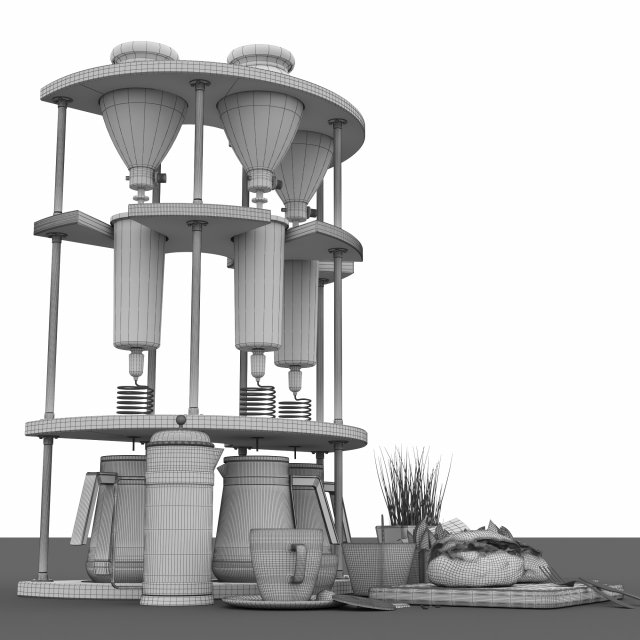 Cold Drip Tower CM 06 3D 모델 in 조리 도구 3DExport