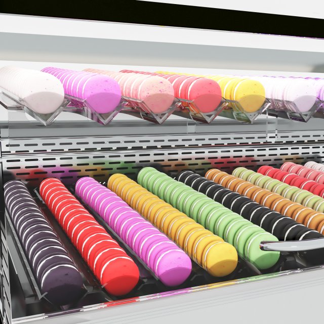 Macarons Display LB16 3D Model in Shelving 3DExport