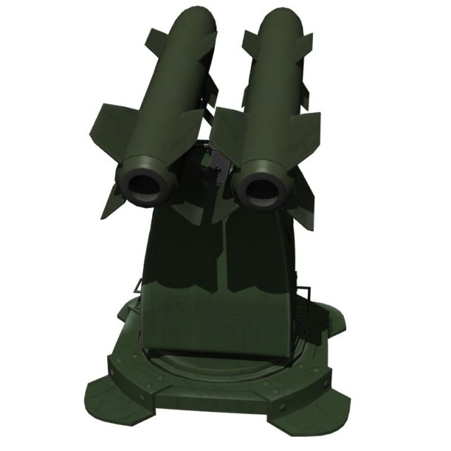 dual missile launcher 3D Model in Rocket Launchers 3DExport