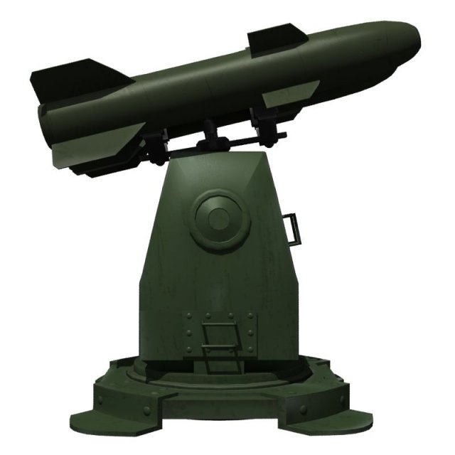 dual missile launcher 3D Model in Rocket Launchers 3DExport