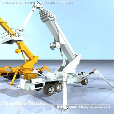 wheeled spider platform 3D Model in Truck 3DExport