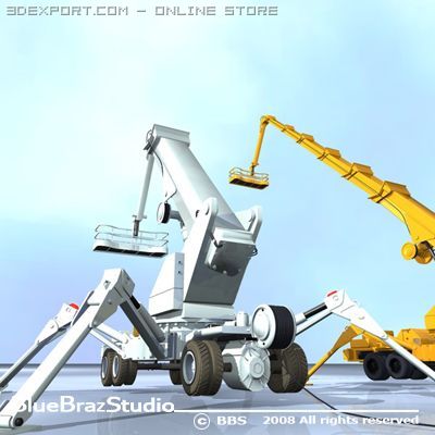 wheeled spider platform 3D Model in Truck 3DExport