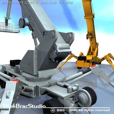 wheeled spider platform 3D Model in Truck 3DExport