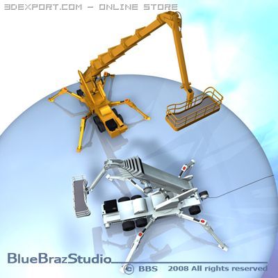 wheeled spider platform 3D Model in Truck 3DExport