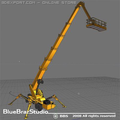 wheeled spider platform 3D Model in Truck 3DExport