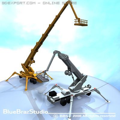 wheeled spider platform 3D Model in Truck 3DExport