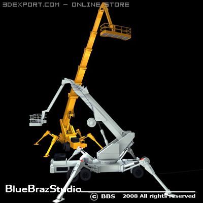 wheeled spider platform 3D Model in Truck 3DExport