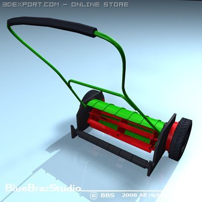 Push Mower 3D Model in Parts 3DExport