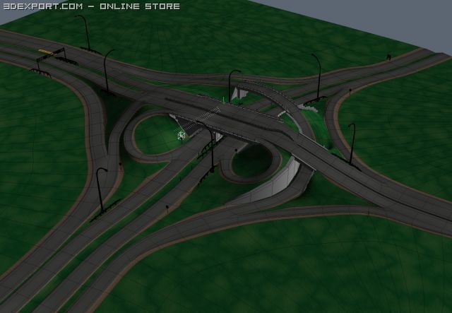 highway overpass 3D Model in Architectural Exteriors 3DExport