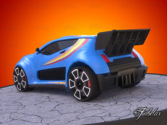 rally car 01 3D Model in Racing 3DExport