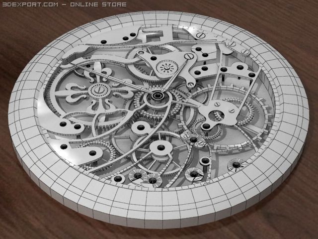 Watch mechanism 2 3D Model in Parts 3DExport