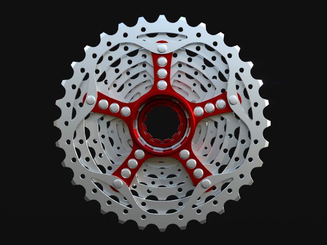 sram cassette pg990 3D Model in Bicycle 3DExport