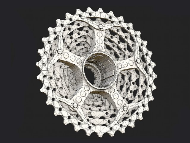 sram cassette pg990 3D Model in Bicycle 3DExport