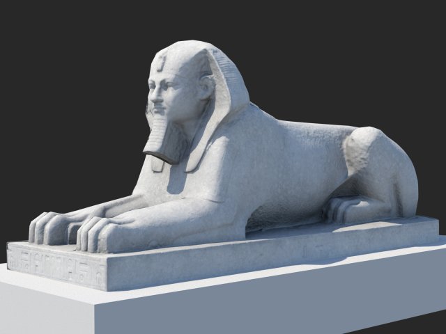 Crystal Palace Sphinx 3D Model in Heykel 3DExport