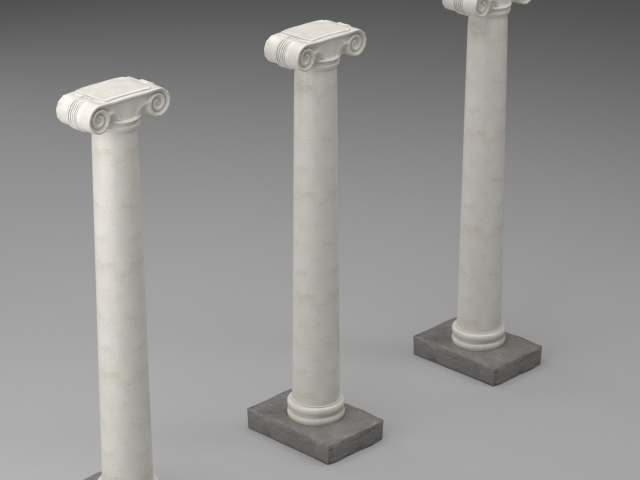 Ionic column 2 3D Model in Decoration 3DExport