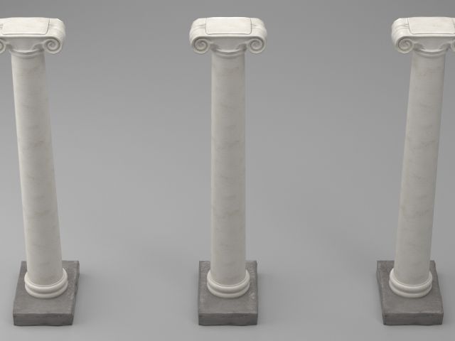 Ionic column 2 3D Model in Decoration 3DExport