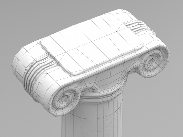 Ionic column 2 3D Model in Decoration 3DExport