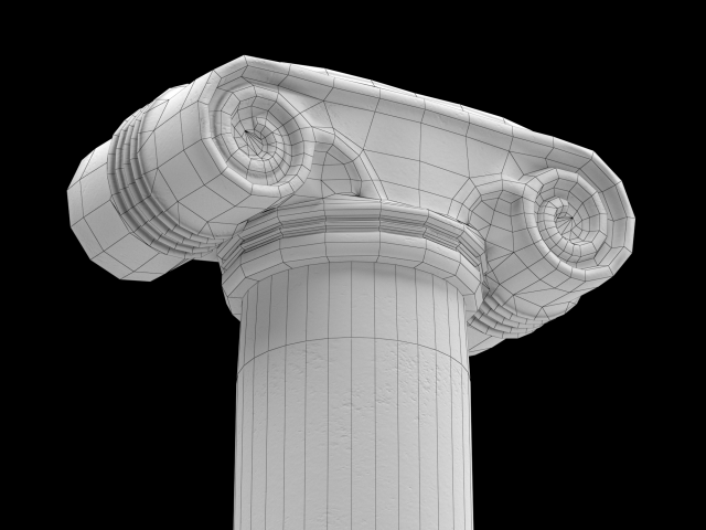 Ionic column 2 3D Model in Decoration 3DExport