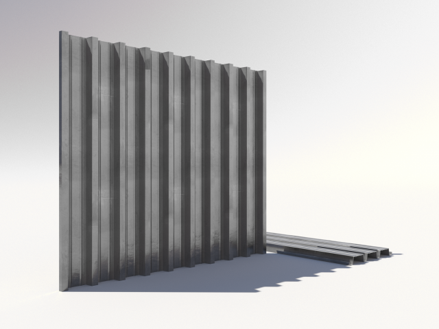 Corrugated galvanized sheets 8 3D Model in Miscellaneous 3DExport