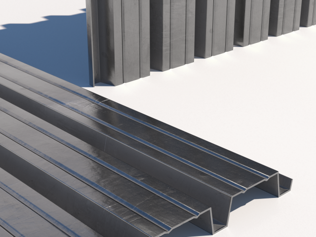 Corrugated galvanized sheets 8 3D Model in Miscellaneous 3DExport
